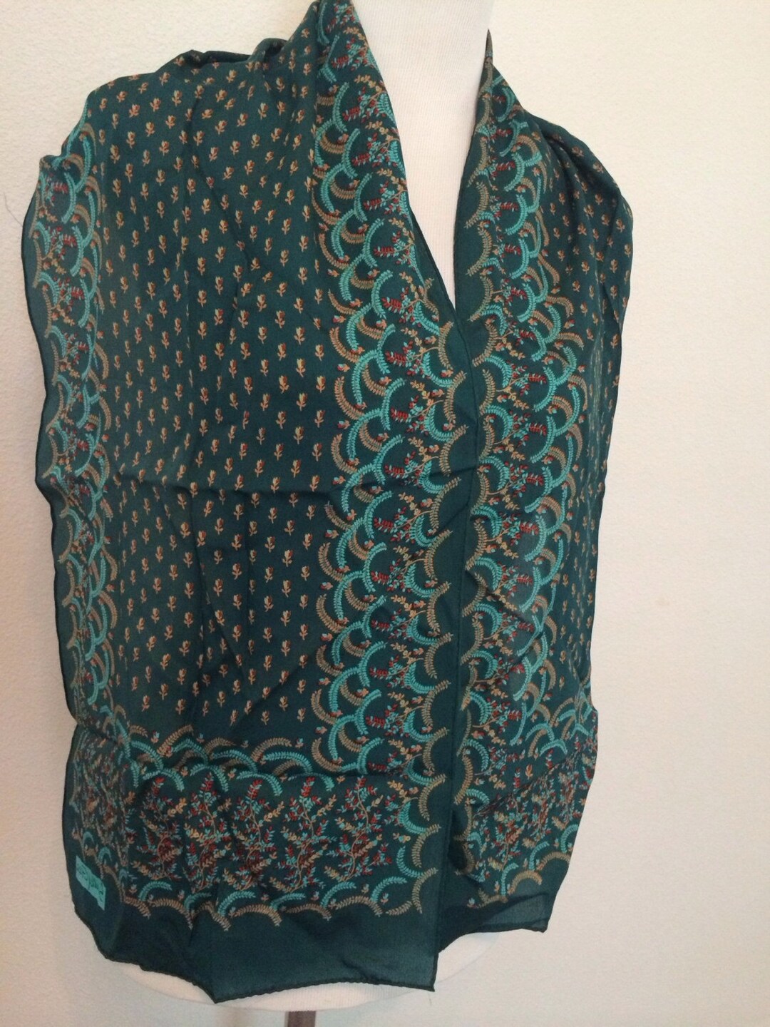 Sally Gee Silk Scarf, Hand Rolled Hem - Etsy