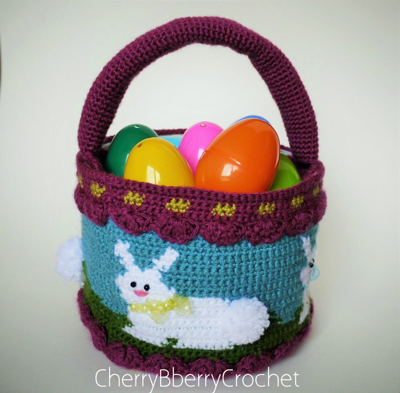 Easter Bunny Basket PDF Crochet Pattern - Etsy
