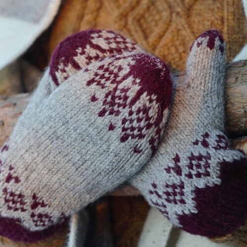 PDF PATTERN Wood Folk Fingerless Mittens S / L Sizes - Etsy