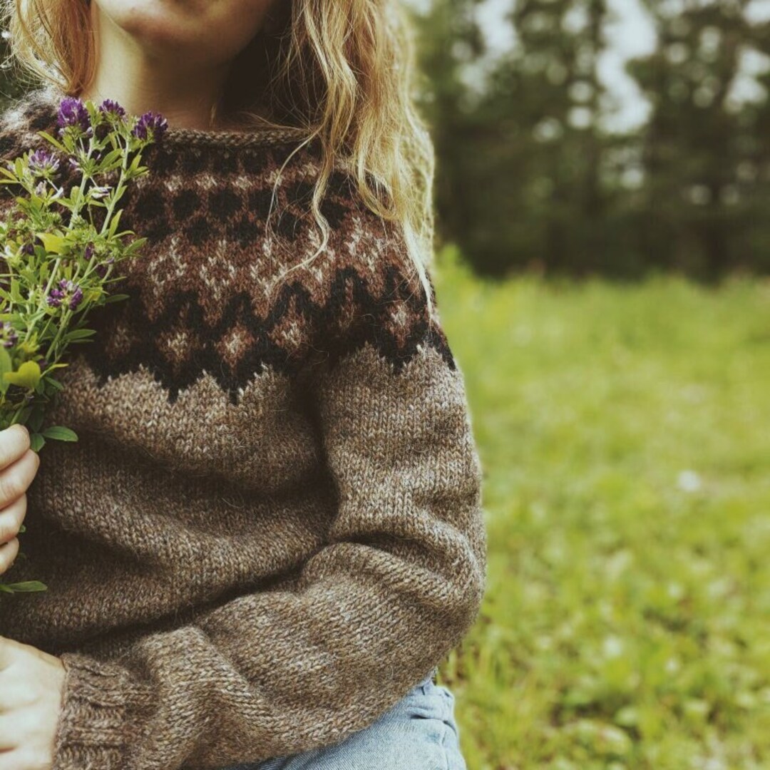 PDF Pangur Ban Icelandic Sweater Pattern // Original Woodfolk Patterns ...