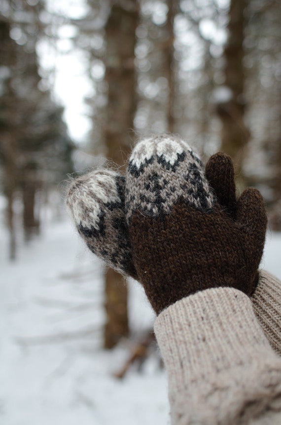 PDF PATTERN Woodland Lopi Mitts / Lett-lopi / S / M / L - Etsy