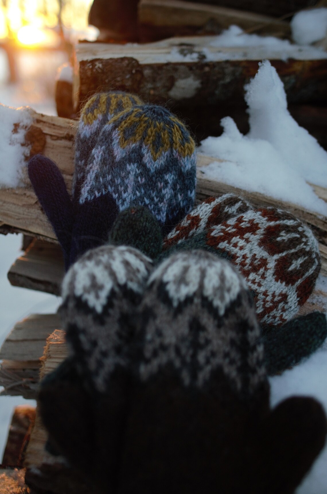 PDF PATTERN - Woodland Lopi Mitts / Lett-lopi / S / M / L Sizes - Etsy