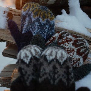 PDF PATTERN - Woodland Lopi Mitts / Lett-lopi / S / M / L Sizes - Etsy