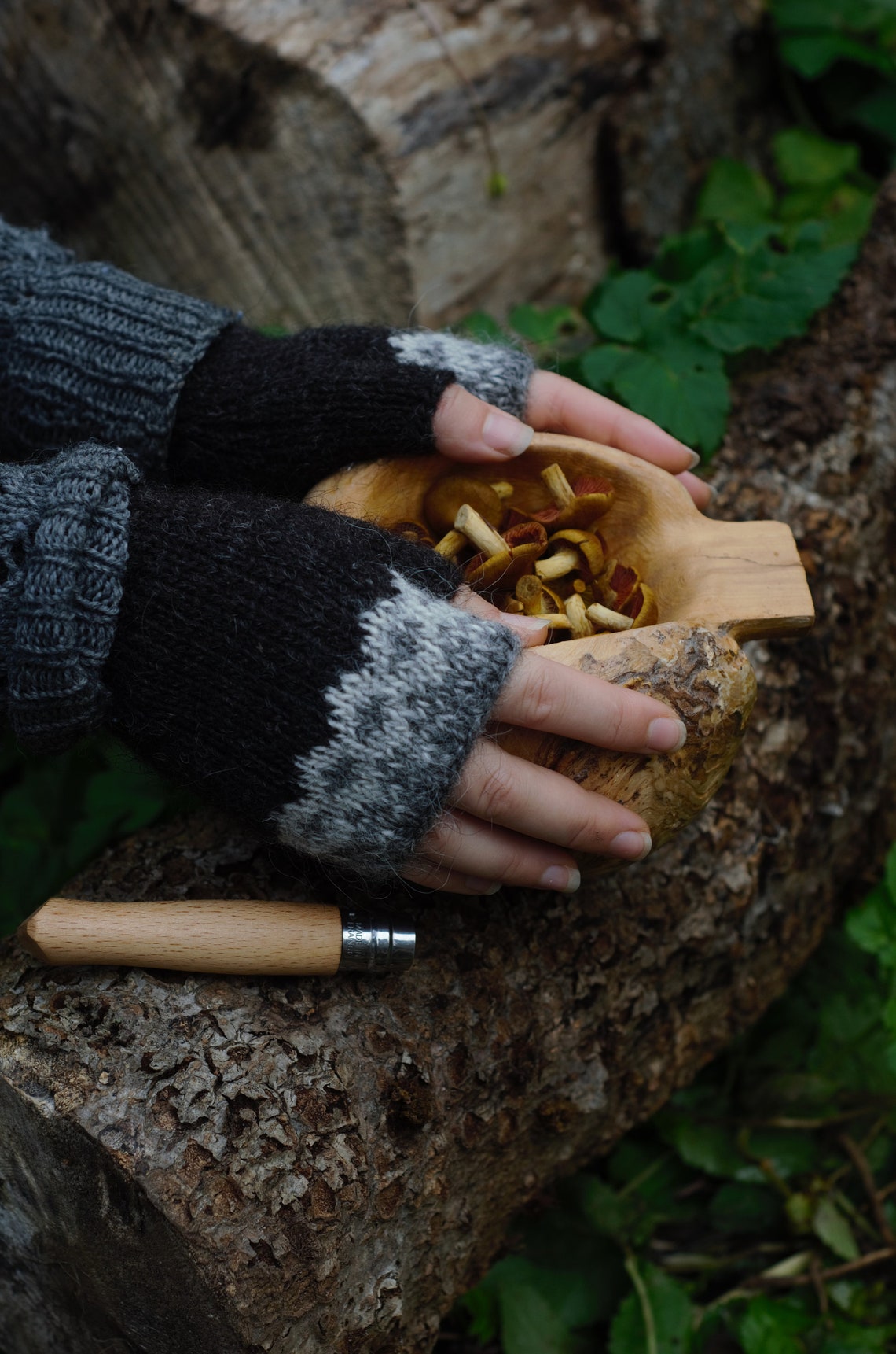 PDF PATTERN Wood Folk Fingerless Mittens S / L Sizes - Etsy