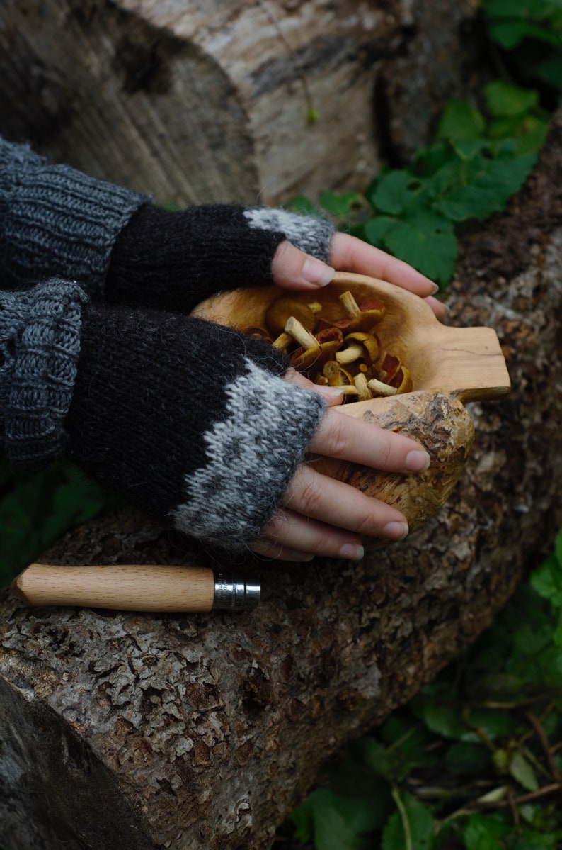 PDF PATTERN Wood Folk Fingerless Mittens S / L Sizes - Etsy