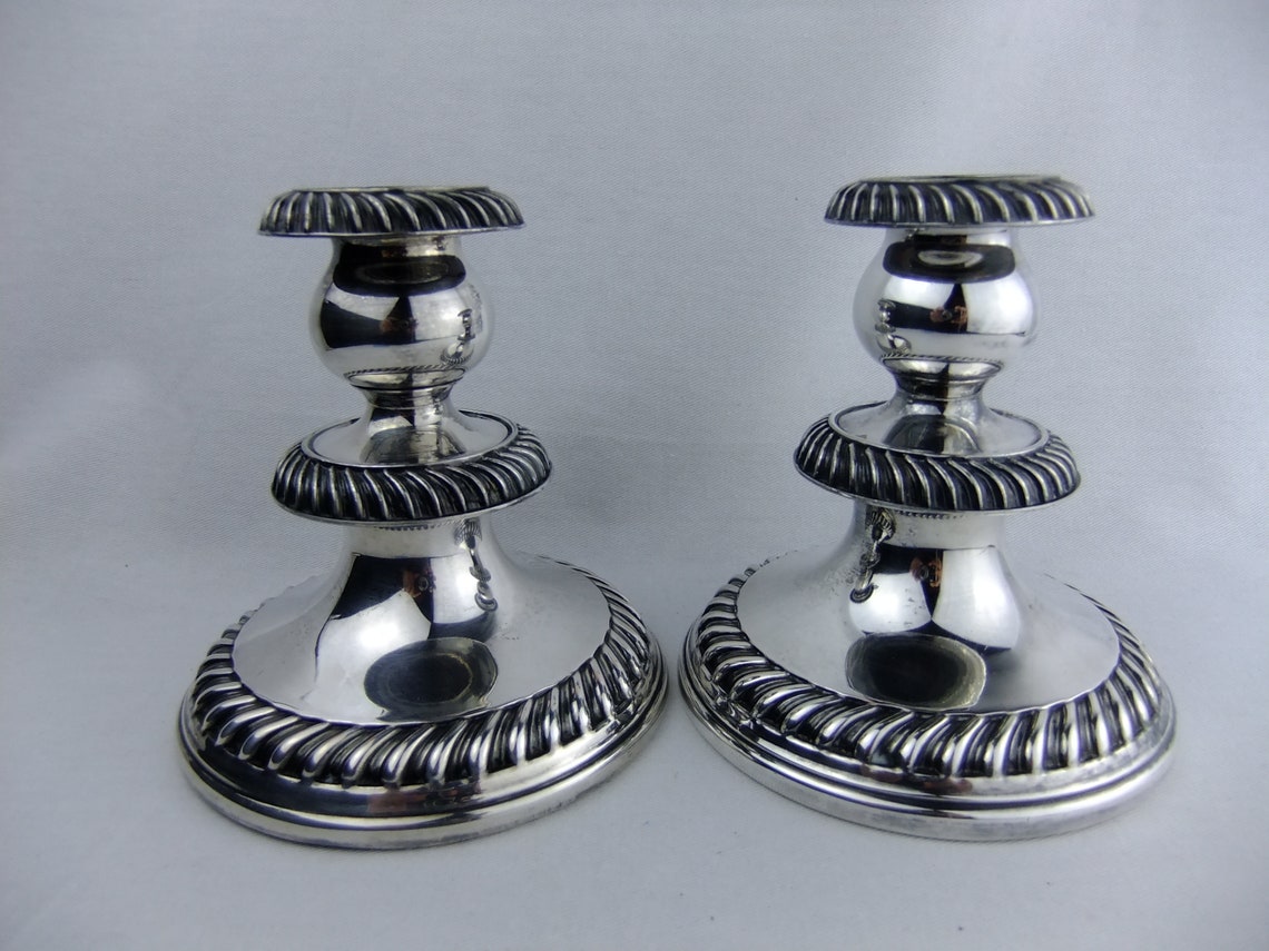 Vintage International Silver Old English Candlestick Set FREE - Etsy