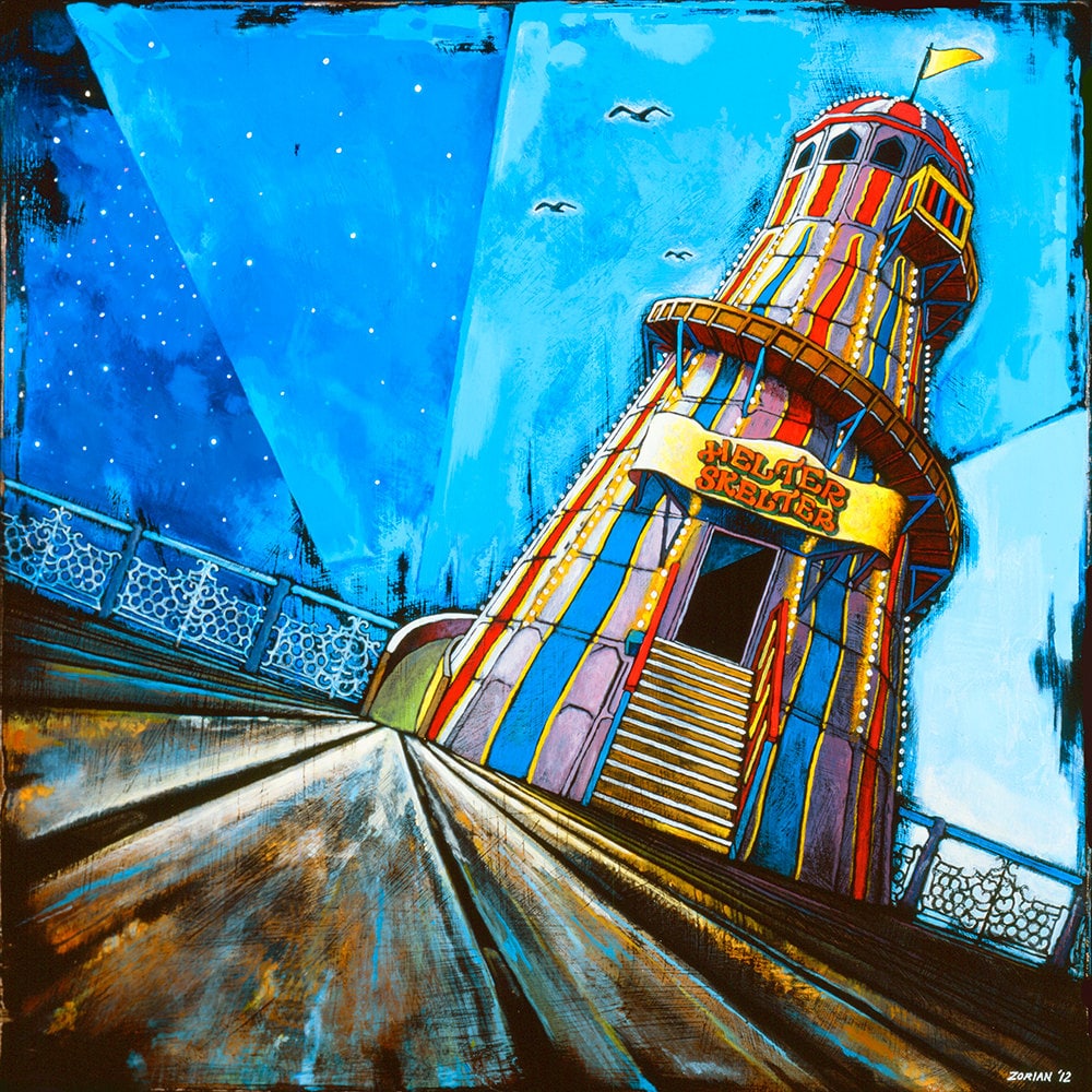 Funfair Artwork Brighton Pier Print 'helter - Etsy