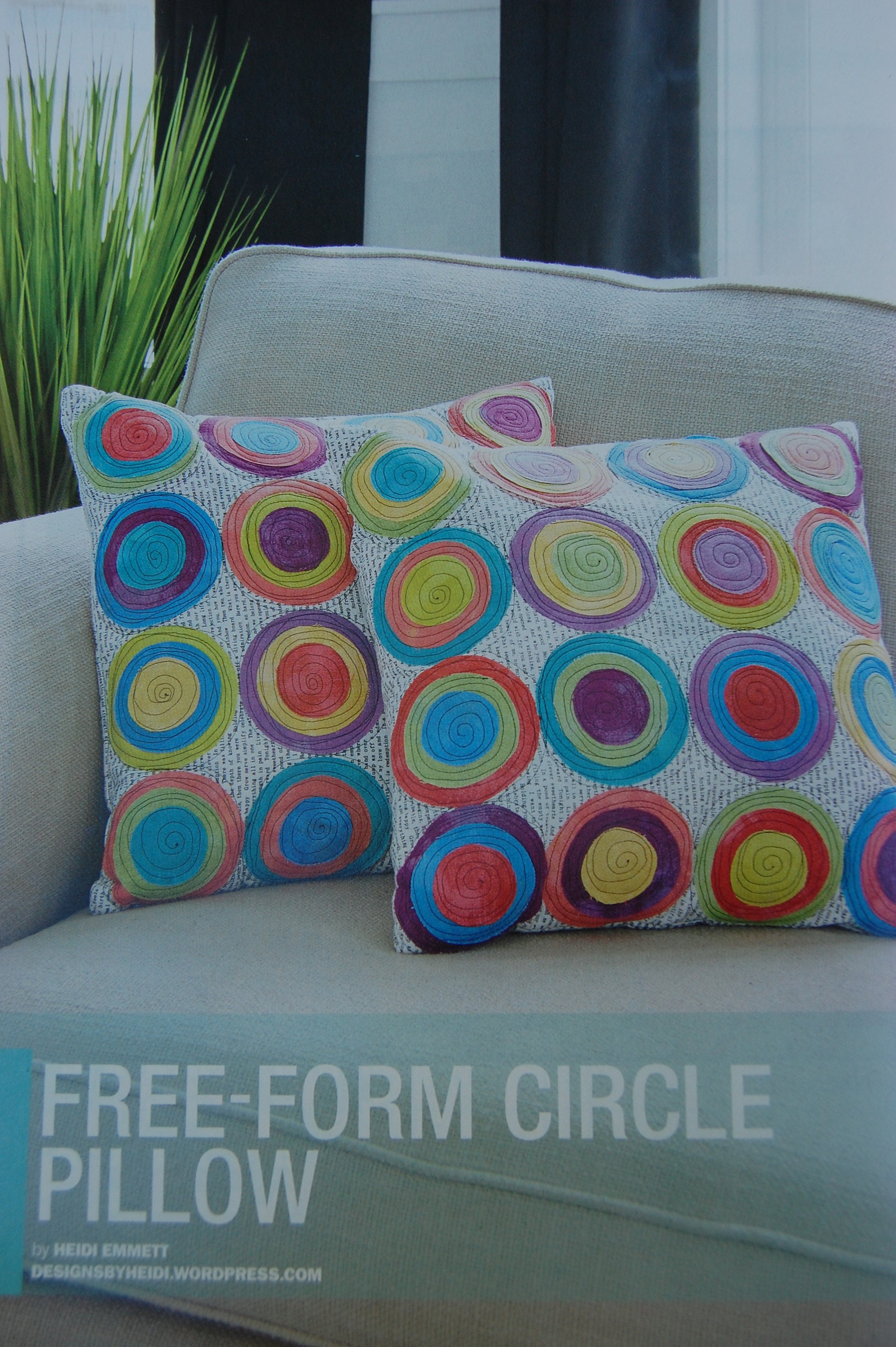 Free-form Circle Pillow - Etsy