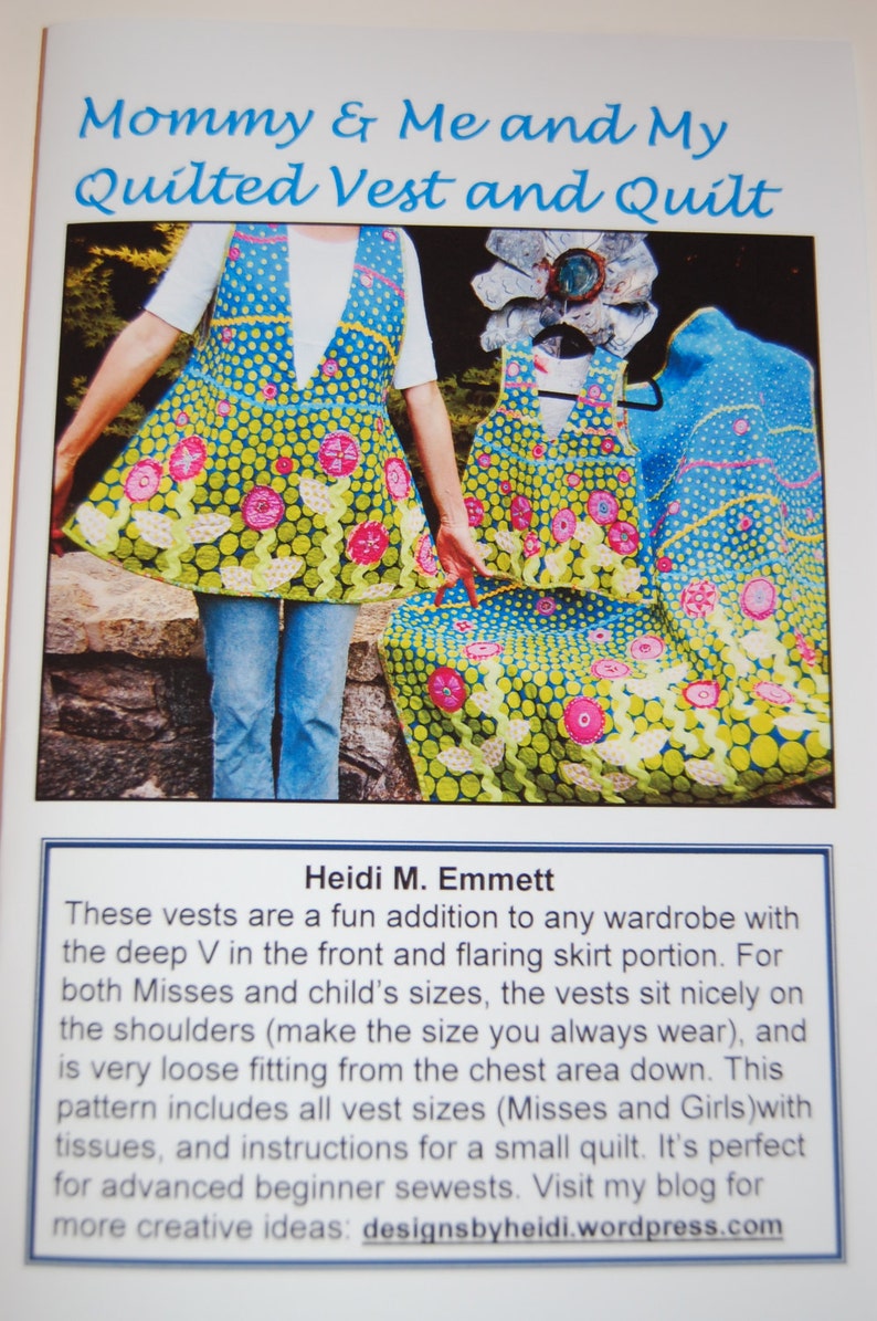 Mommy & Me and My Quilted Vest and Quilt - Etsy