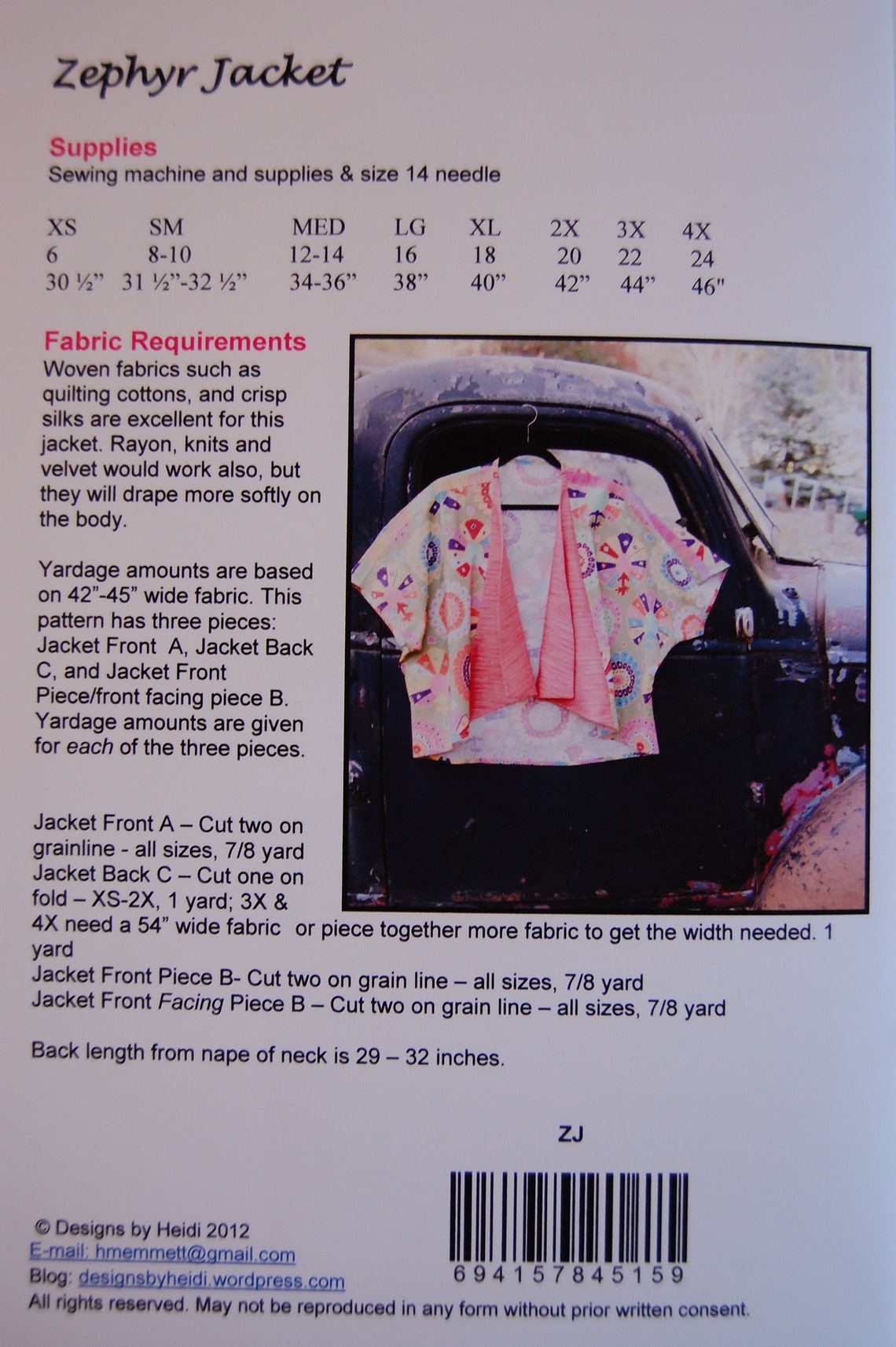 Zephyr Jacket - Digital Version - Etsy