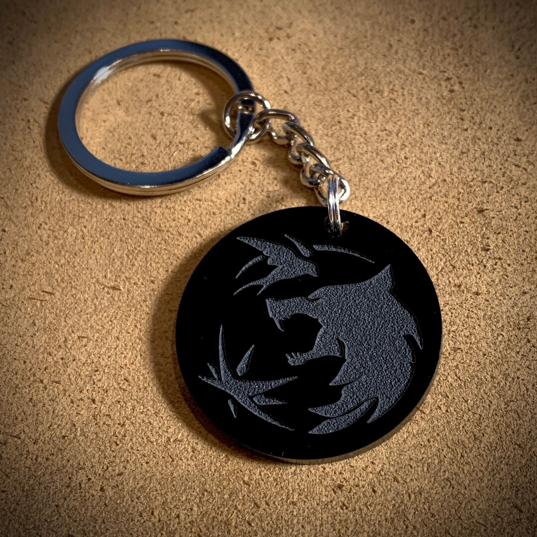 The Witcher Logo Keychain - Etsy