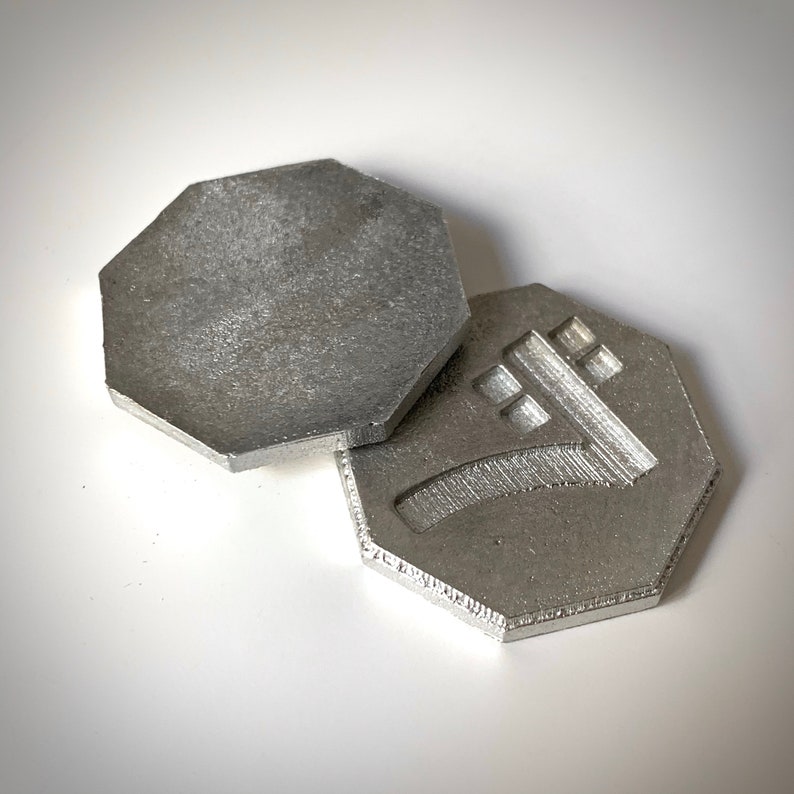 Galactic Credits set of 2 Metal Coins for Star Wars Sabacc | Etsy