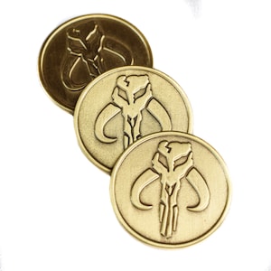 Mandalorian Skull Metal Coin - Double Sided Challenge Coin With ...
