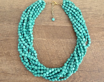 Beaded statement necklace | Etsy