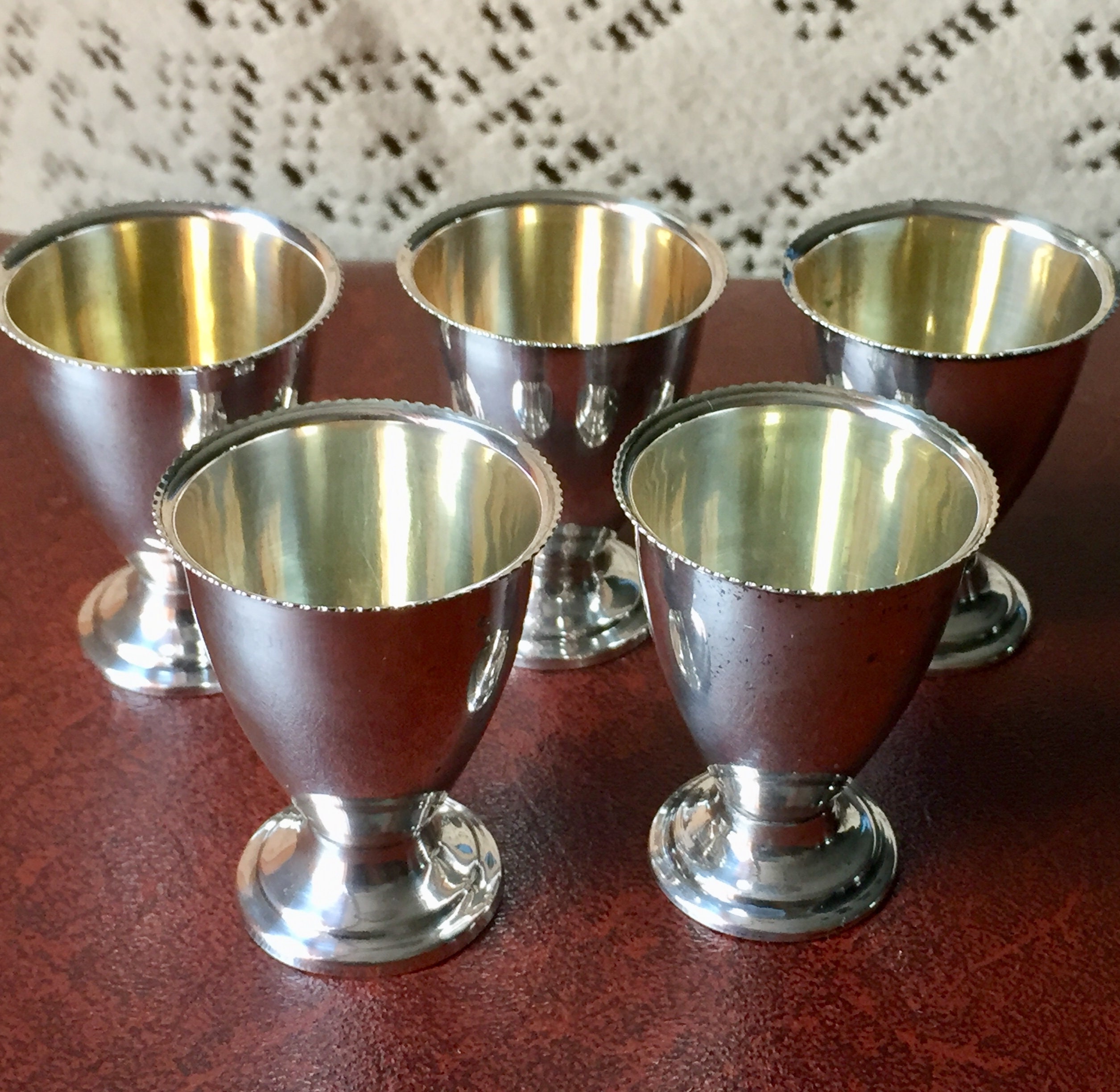 Vintage .800 Silver Cordial Cups Set of 5 Signed CAN Charming - Etsy