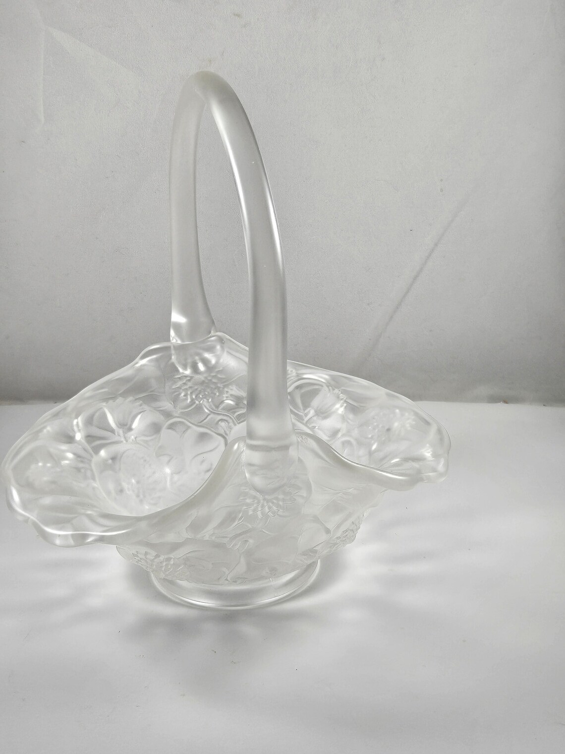 Fenton Art Glass LILY of the Valley Satin Finish Basket - Etsy