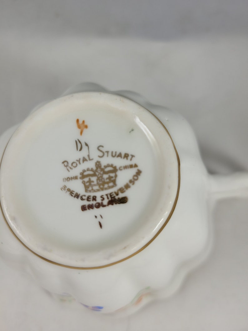 Royal Stuart Tea Cup and Saucer Floral Pattern Bone China Spencer ...