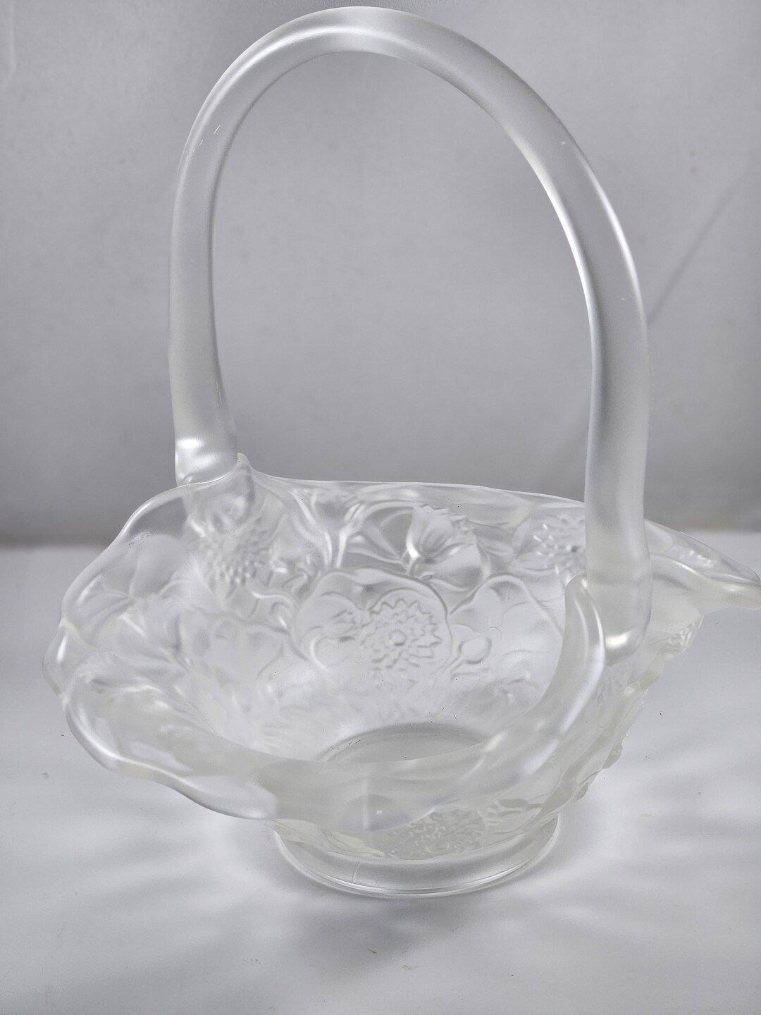 Fenton Art Glass LILY of the Valley~ Satin Finish Basket - Etsy