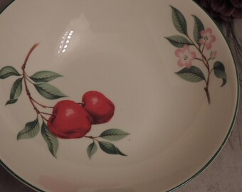 Vintage Homer Laughlin Plates Rhythm Red Apple Pattern set of | Etsy