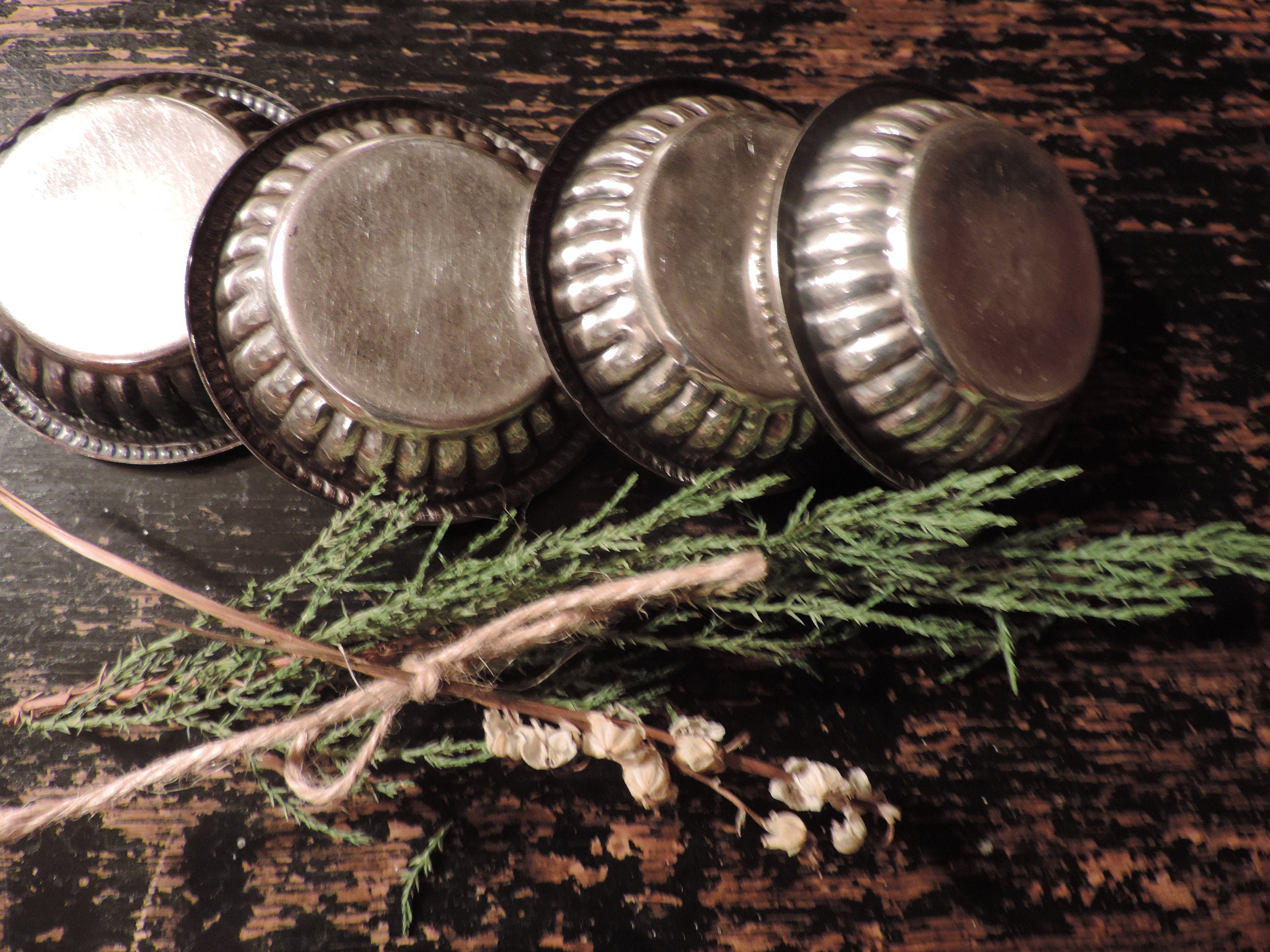 Antique Salt Cellars Set of 4 Silver Plated Servers 1920's - Etsy
