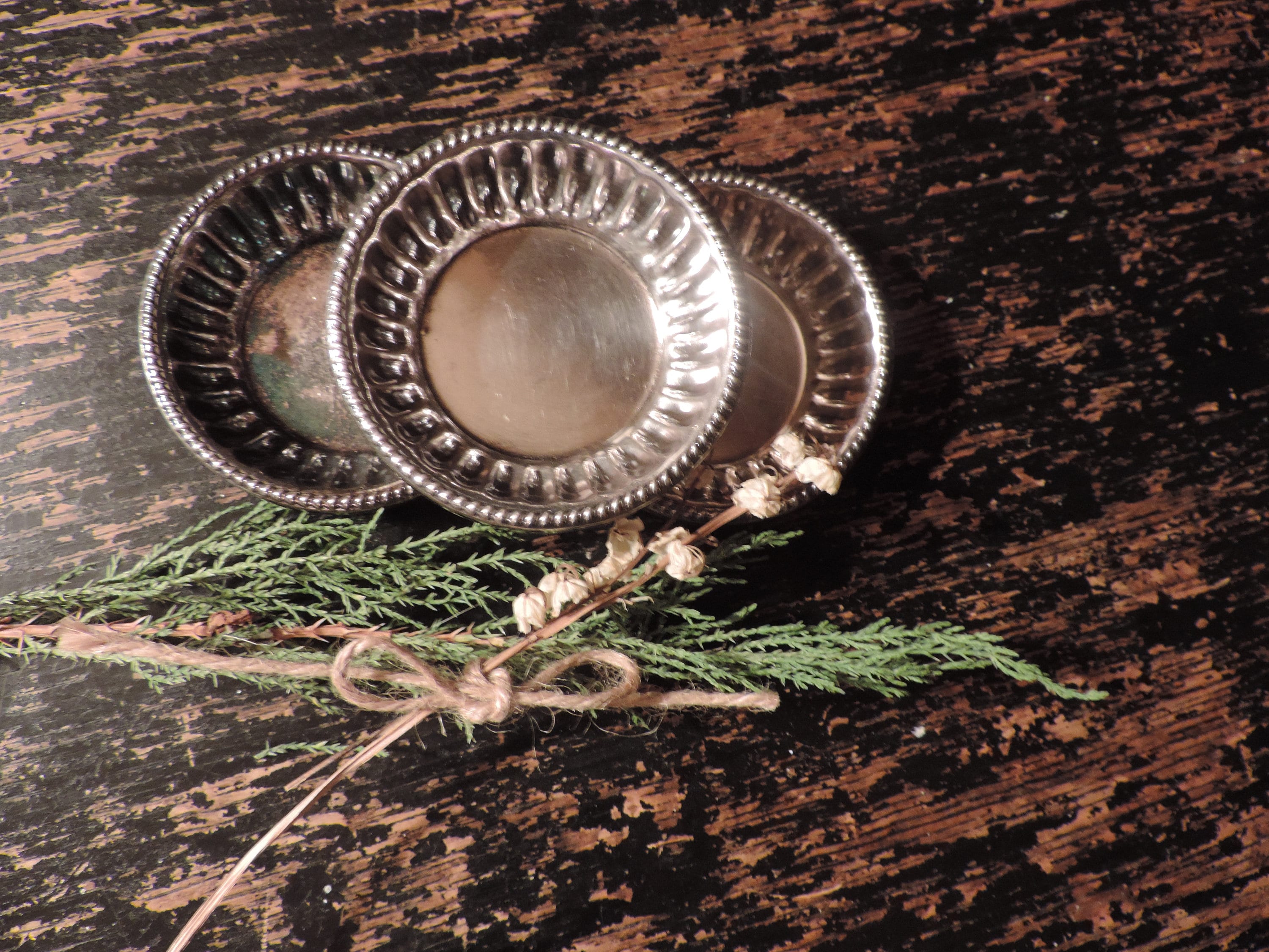 Antique Salt Cellars Set of 4 Silver Plated Servers 1920's - Etsy