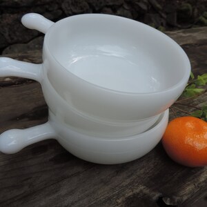 Vintage Milk Glass Soup Bowls Gumbo Bowls Set of Three Milk Glass Bowls ...