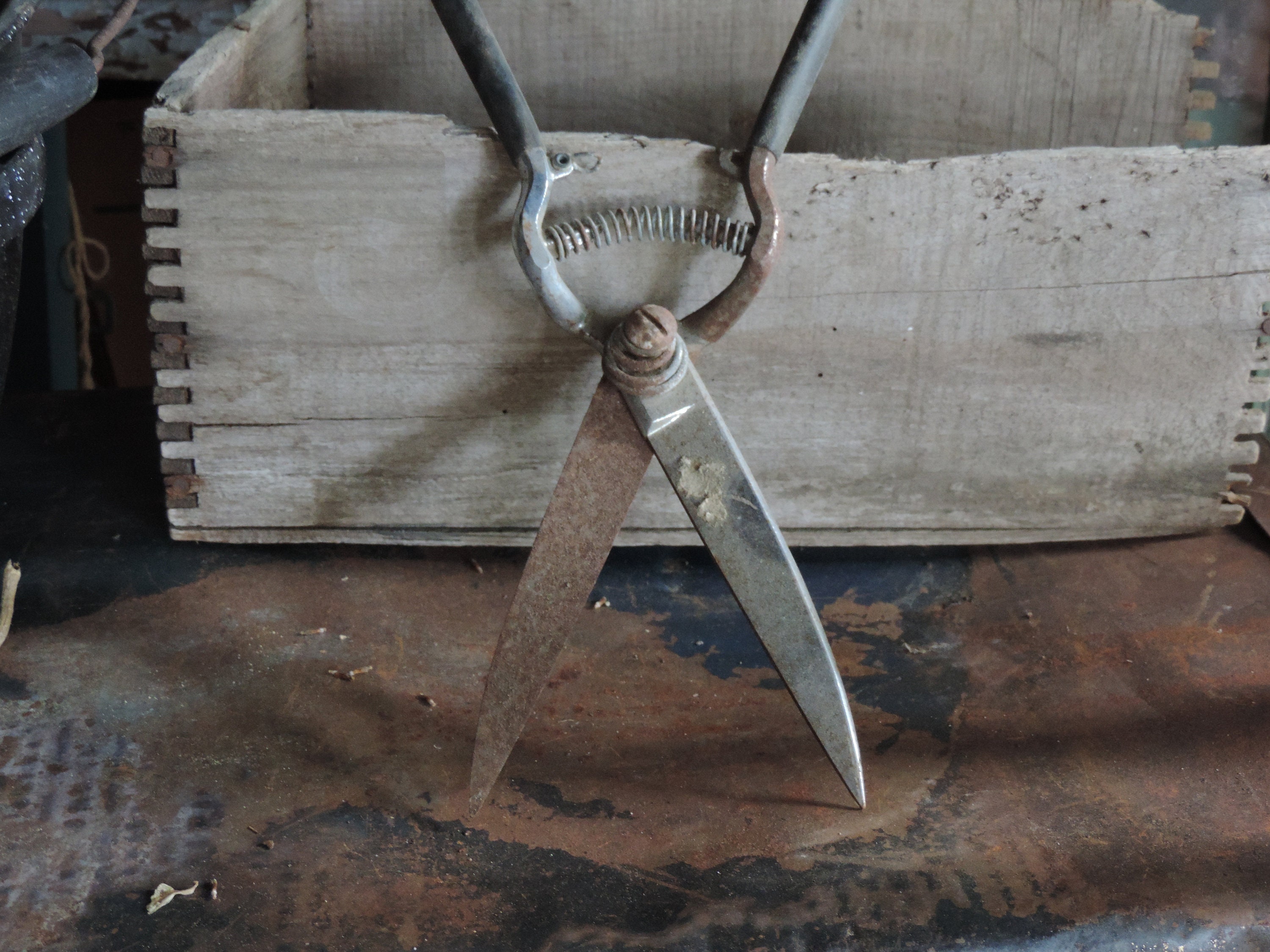 Italian Garden Shears Metal Grass Trimmers Village Blacksmith Made in ...