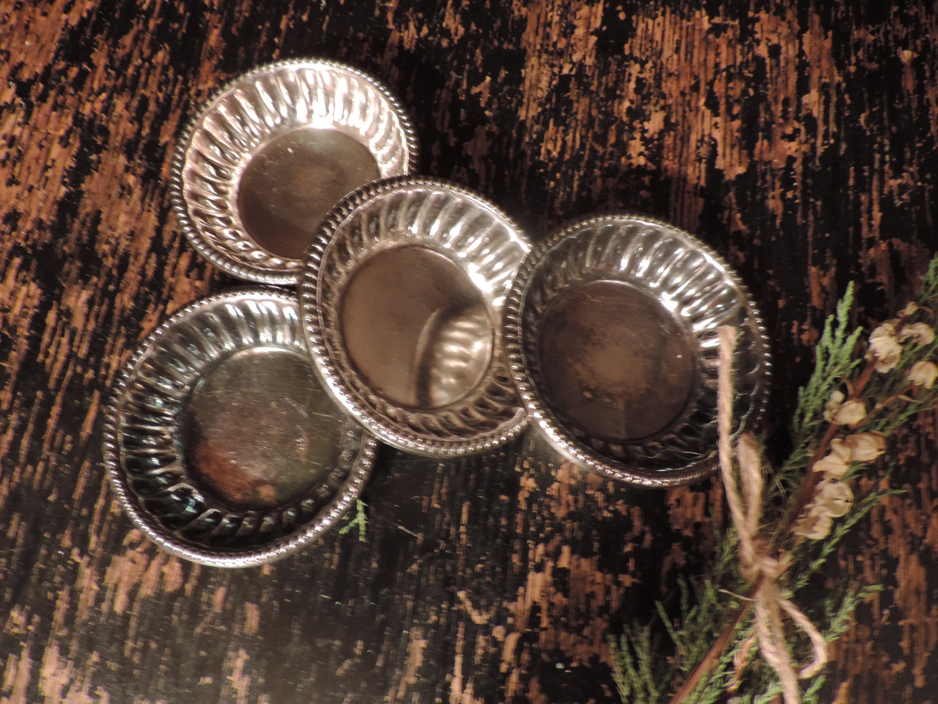 Antique Salt Cellars Set of 4 Silver Plated Servers 1920's - Etsy
