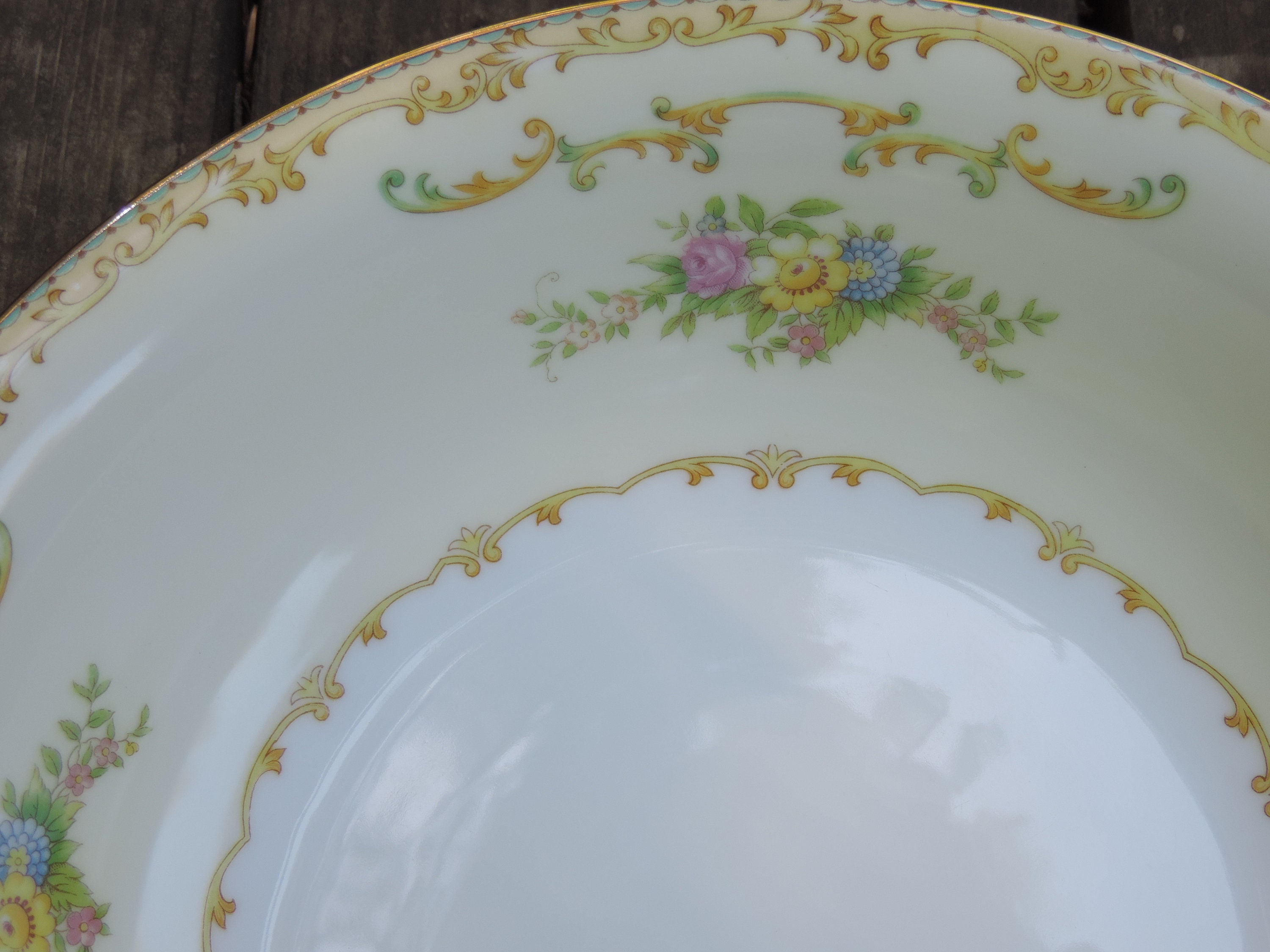 Antique Noritake Serving Bowl Mimi Round Vegetable Bowl W/handles 10 ...