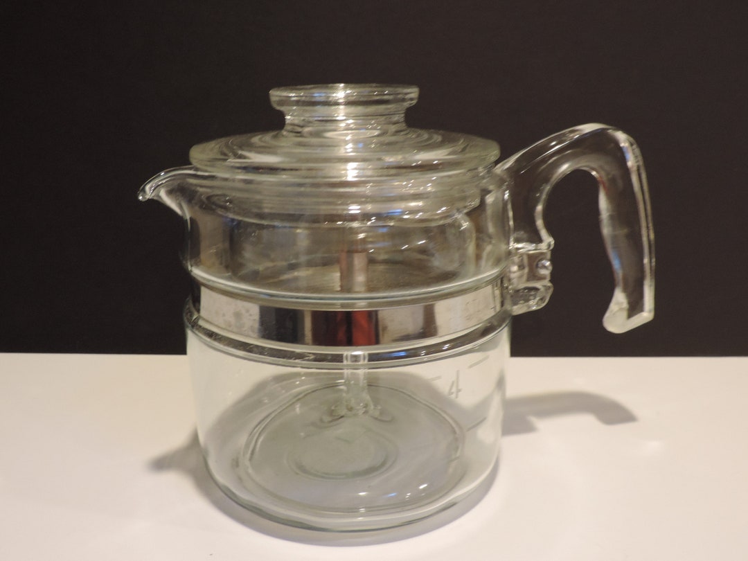 Vintage Pyrex 4 Cup Flameware Rangetop Glass Coffee Percolator Pyrex ...