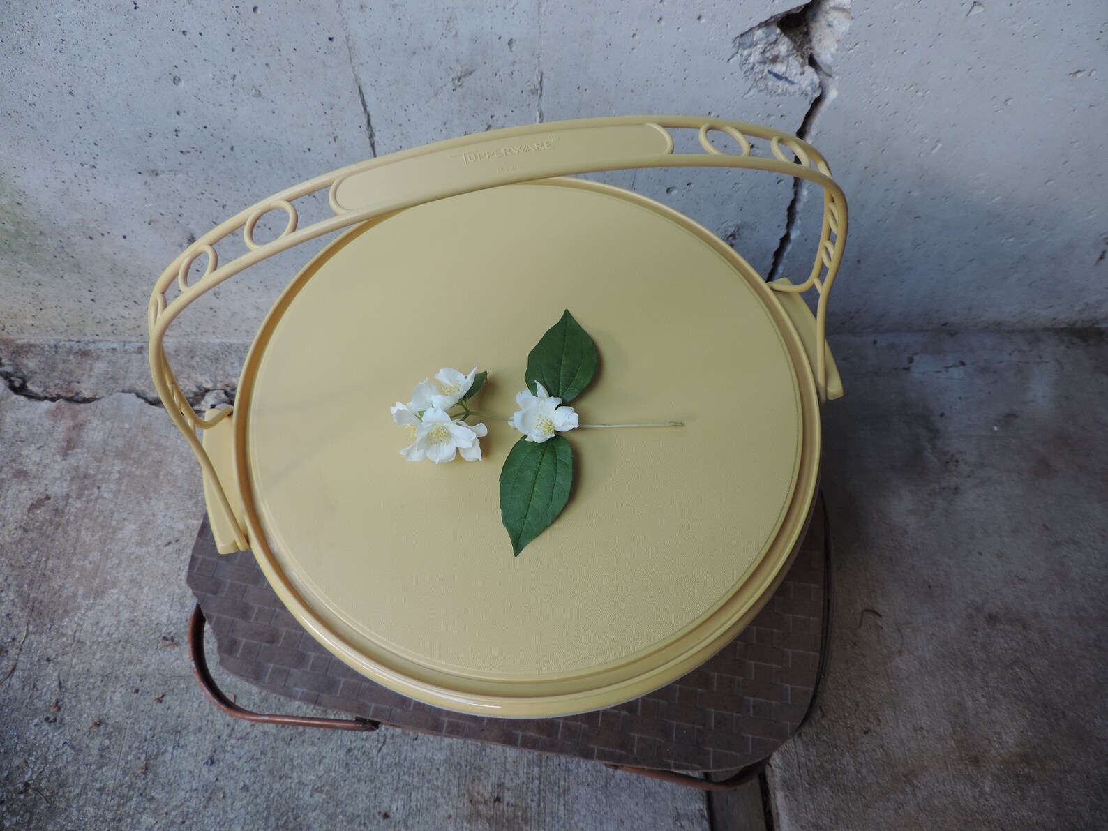 70's Tupperware Cake Server Tote Yellow Take Along Serving - Etsy