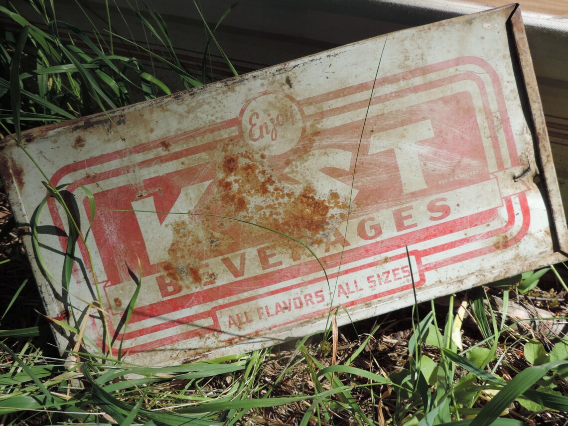 40's 50's ADVERTISING Sign KIST Beverages Kist Soda Pop Rustic ...