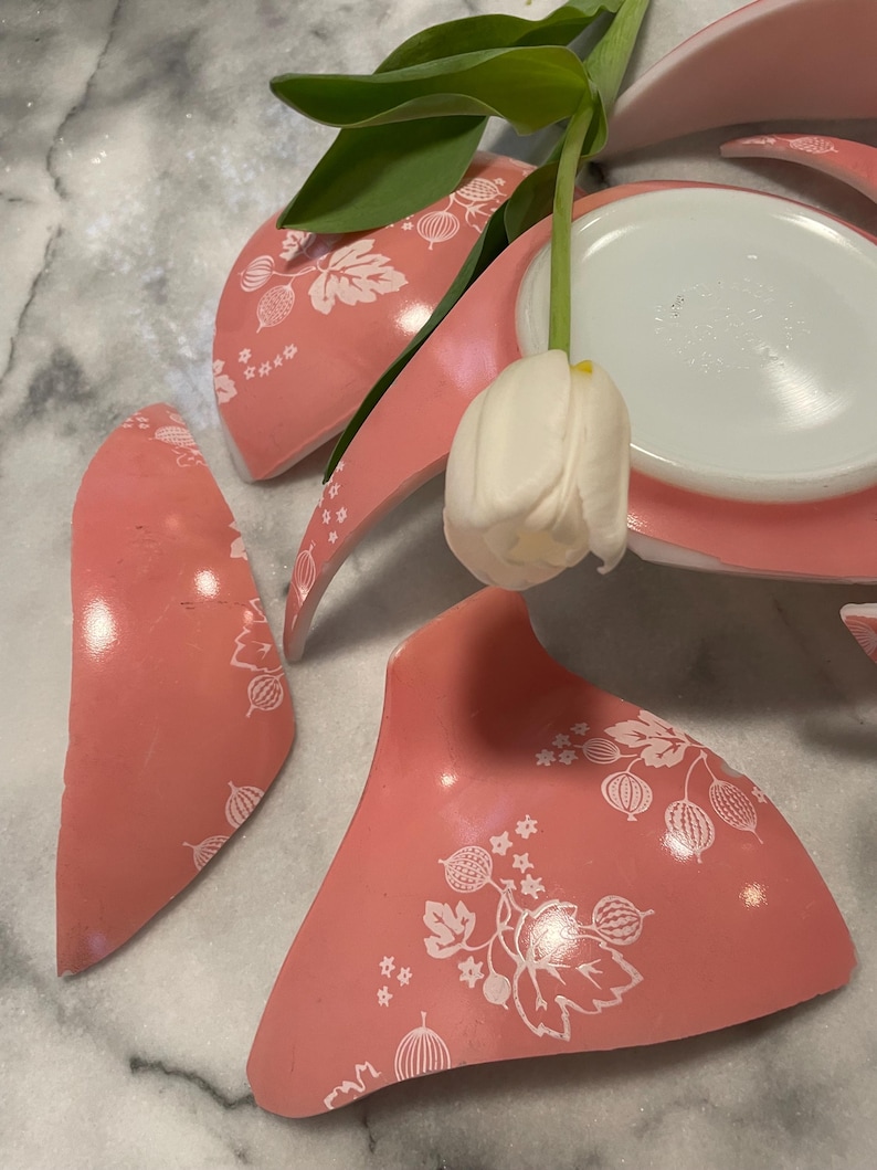 Broken Pyrex Pink Gooseberry Cinderella Bowl 444 Nesting Bowl 4 ...