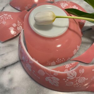 Broken Pyrex Pink Gooseberry Cinderella Bowl 444 Nesting Bowl 4 ...