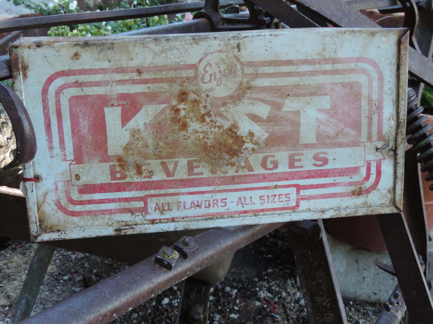 40's 50's ADVERTISING Sign KIST Beverages Kist Soda Pop Rustic ...