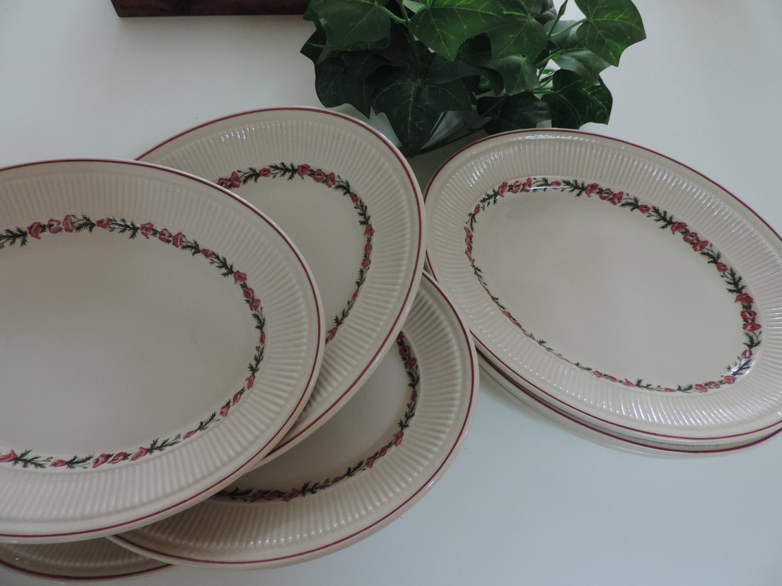 Vintage Shenango Anchor Hocking Platters Set of 8 Large Oval Restaurant ...