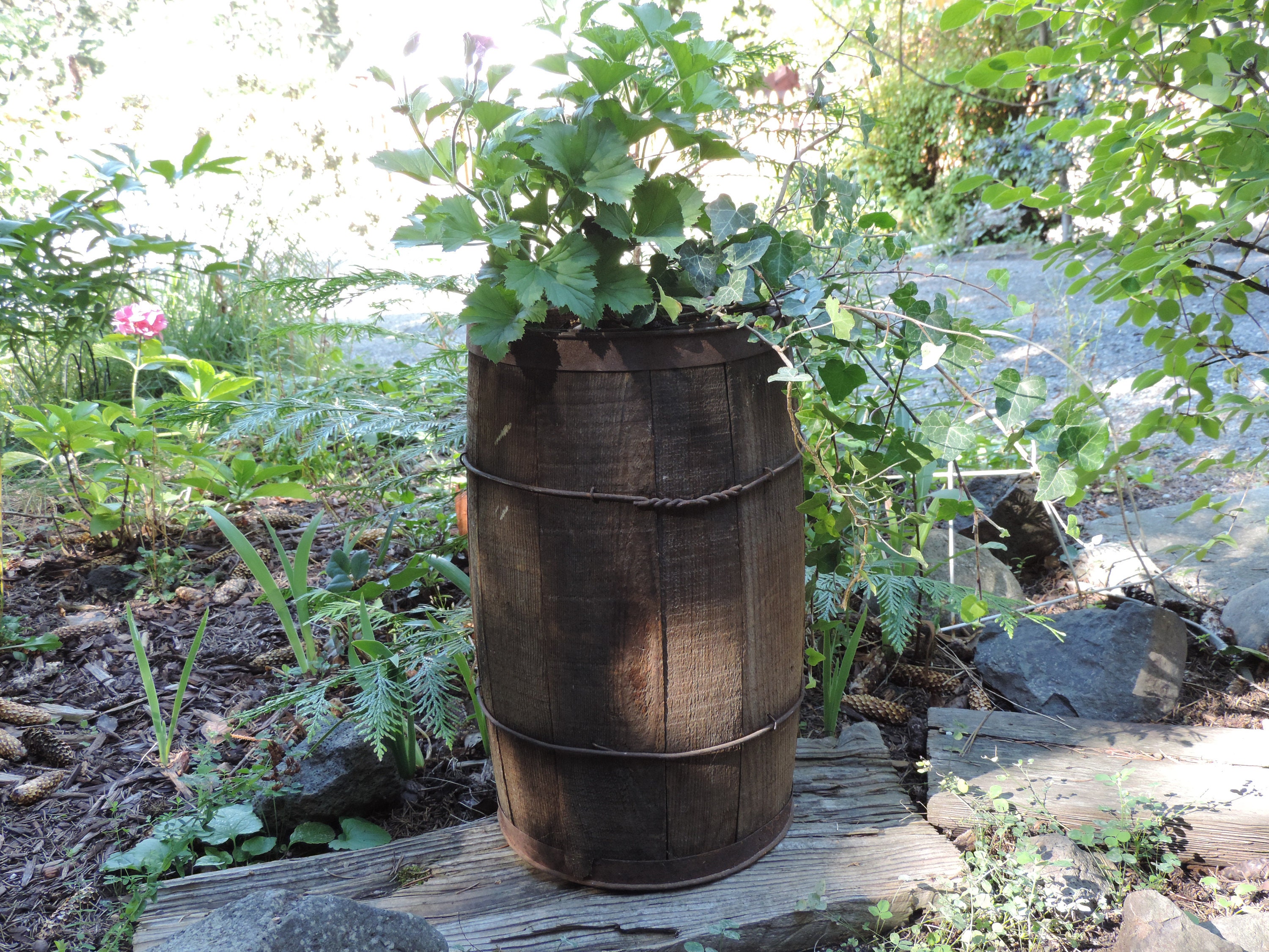 1920's Nail Keg Antique Wooden Nail Barrel Industrial Nail Keg Storage ...
