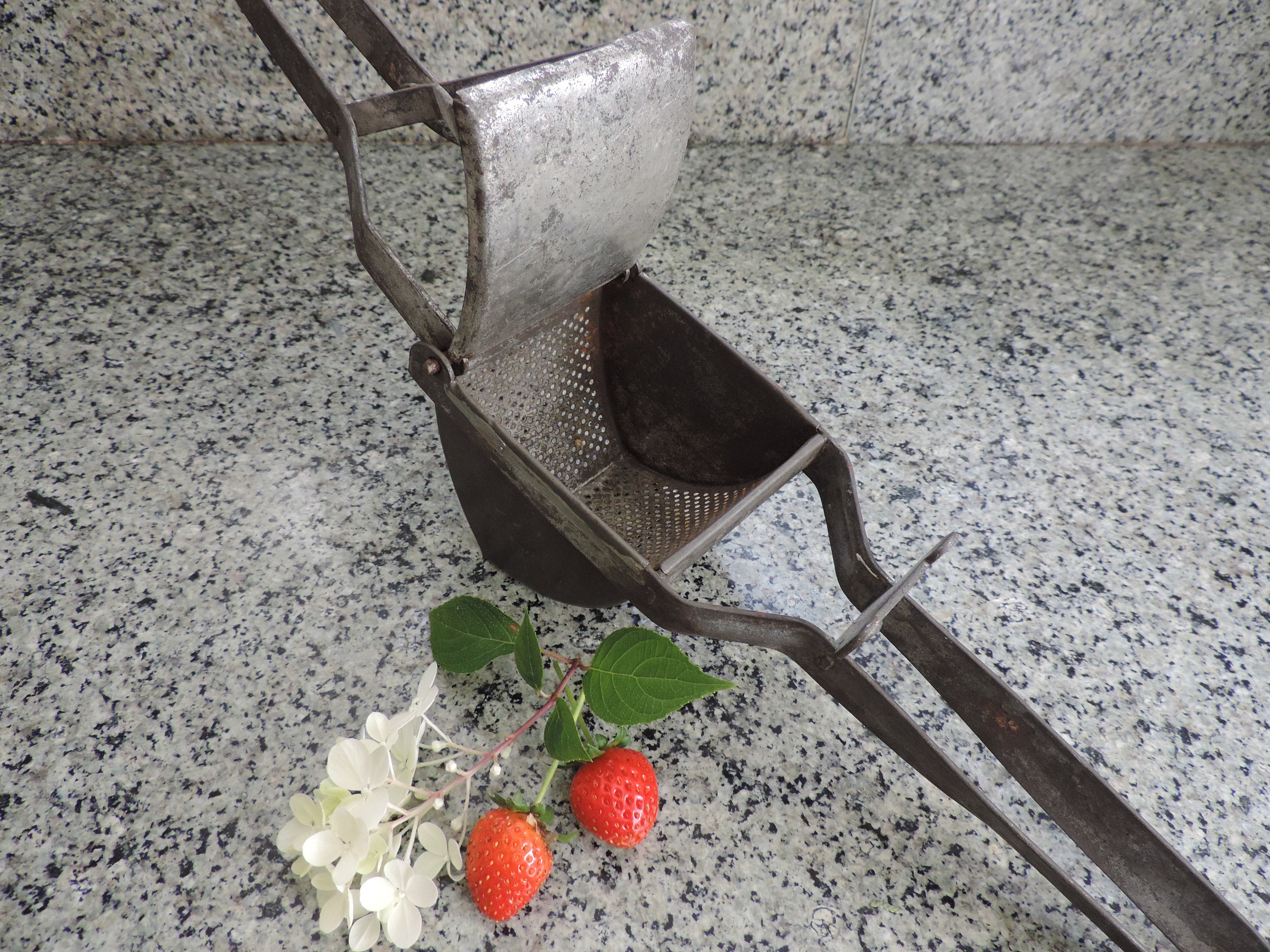 Antique Masher Primitive Hand Held Kitchen Gadget Made in Germany Ricer ...