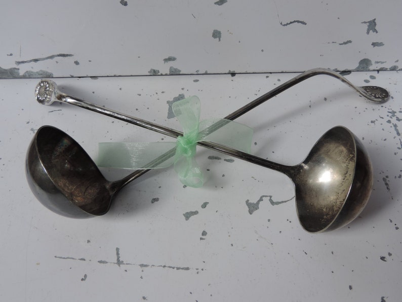 Vintage Stratford Silver Plate Ladles Set of Two Antique Ladles 1920's ...