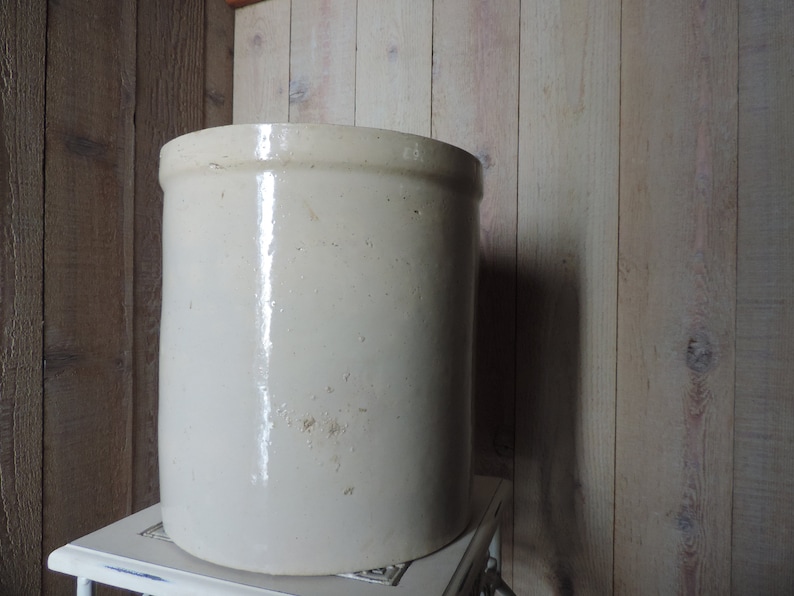 Antique #4 Crock Stoneware 4 Gallon Crock Farmhouse Decor Country ...