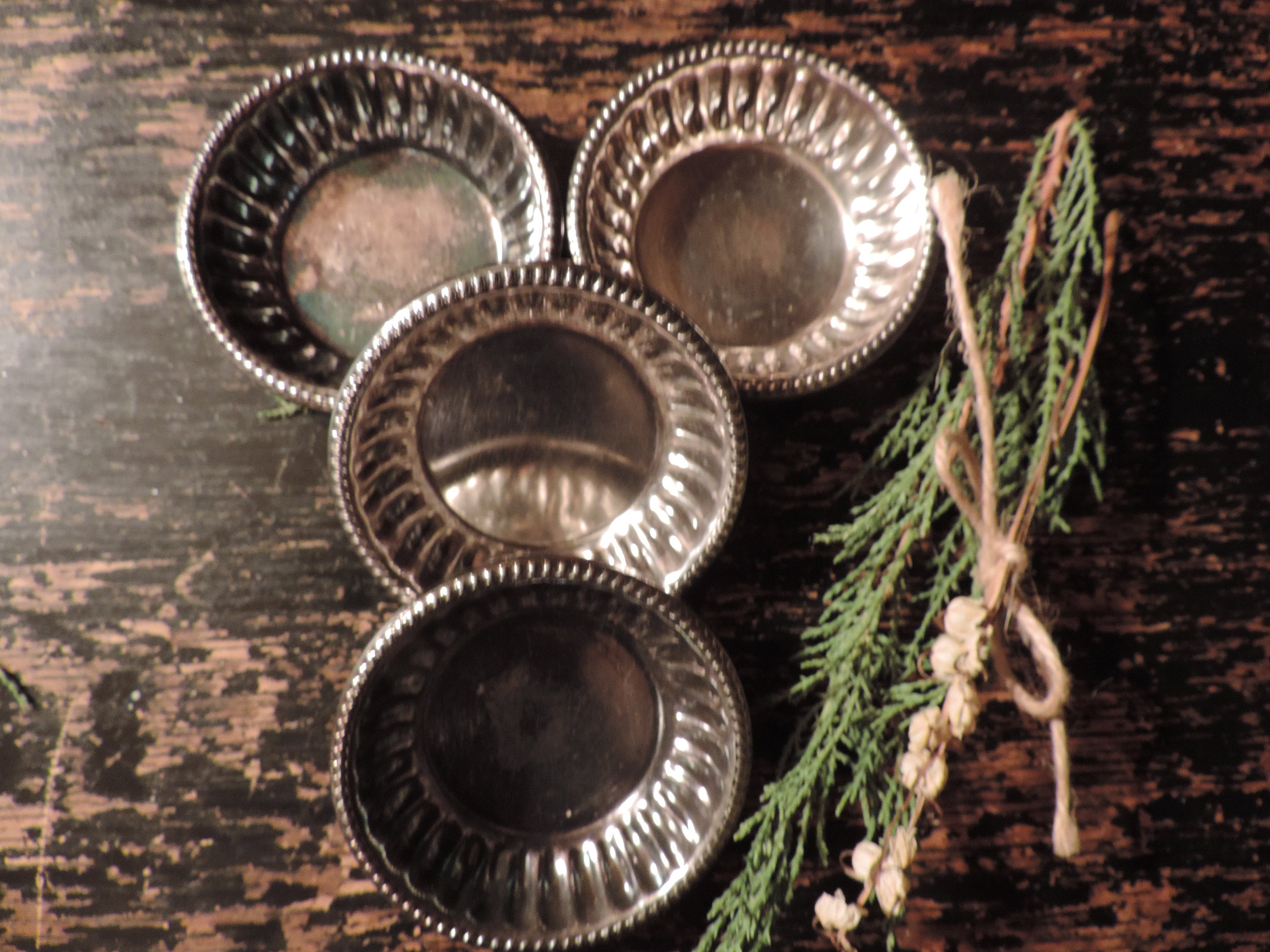 Antique Salt Cellars Set of 4 Silver Plated Servers 1920's - Etsy