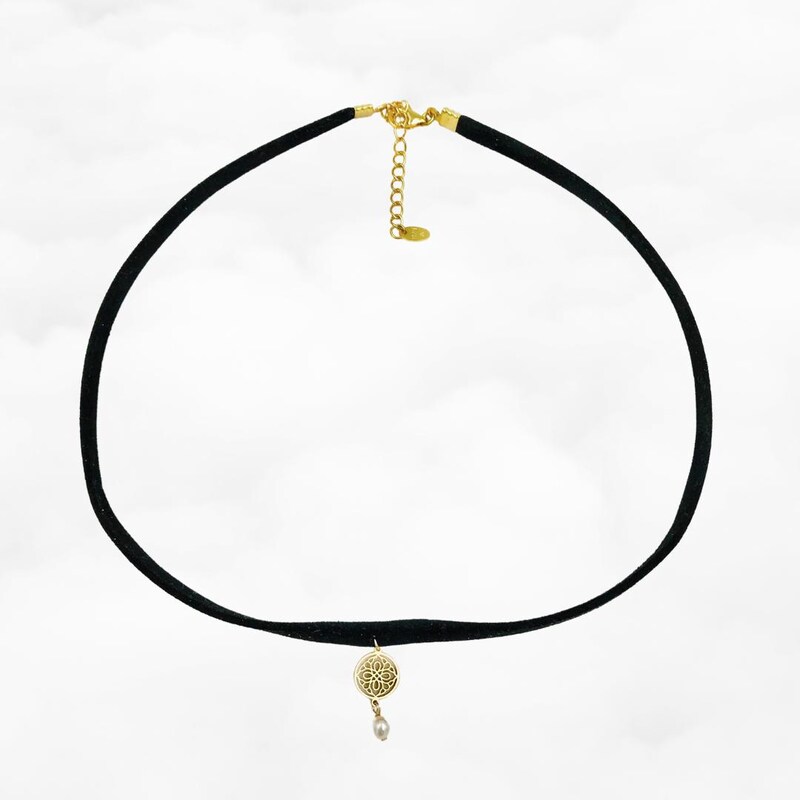 Black Suede Necklace - Etsy