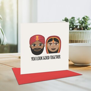 Indian Wedding Congratulations Card, Indian Bride and Groom ...