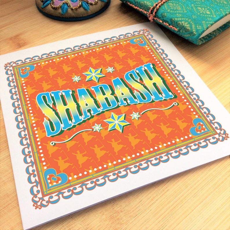 Shabash Well Done Card Congratulations You Did It New - Etsy