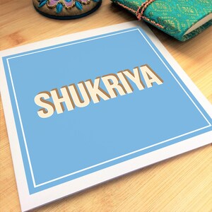 Shukriya, Indian Thank You Card, Gratitude, Teacher, Nurse, Doctor, Friend, Neighbour, Fun ...