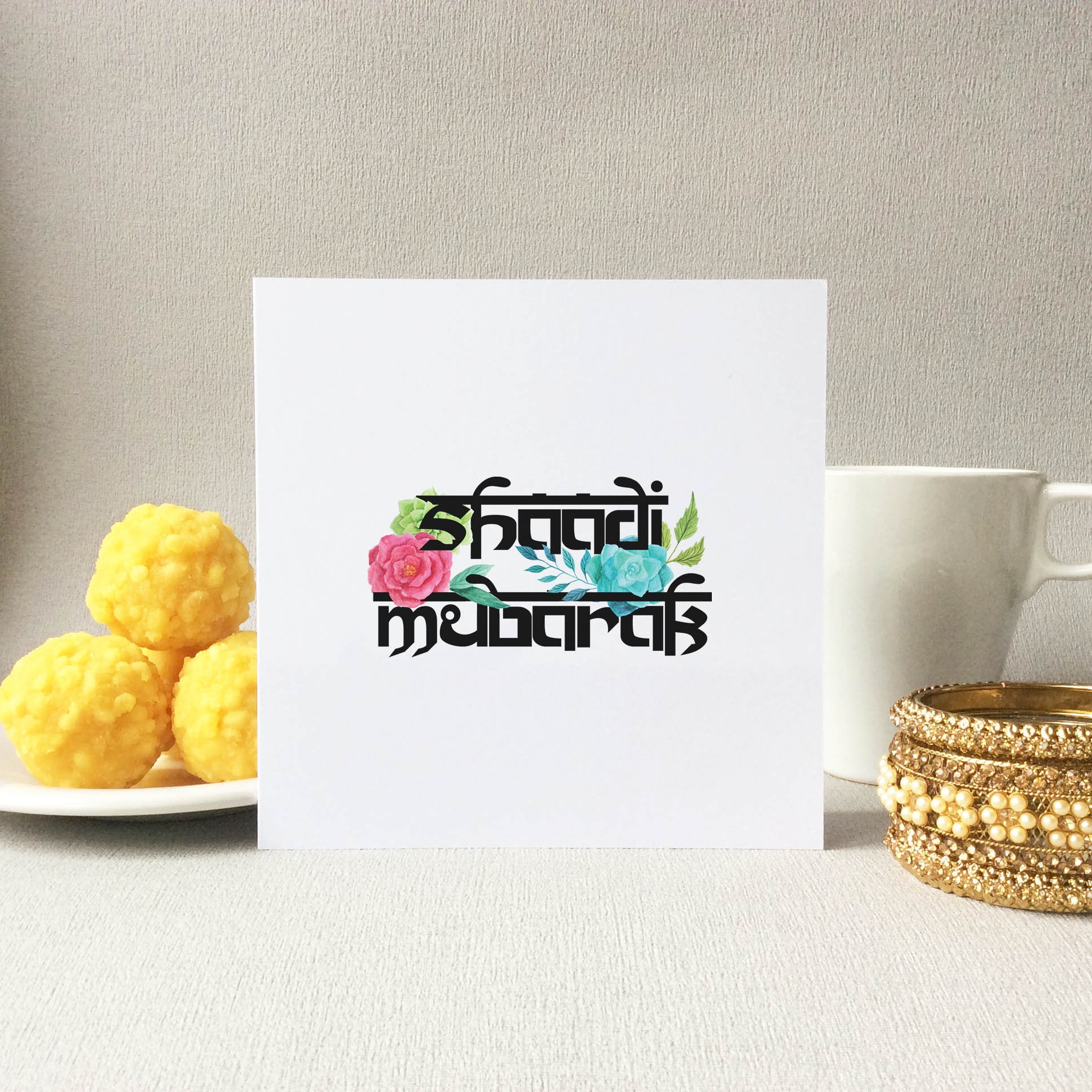 Indian Wedding Congratulations Card Shaadi Mubarak Shaadi - Etsy UK