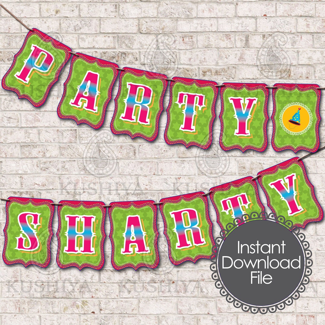 Indian Themed Bunting Flags - Desi Style, Banners, Party Sharty ...