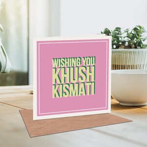Good Luck Card, Wishing You Khush Kismati, Indian Good Luck Card ...
