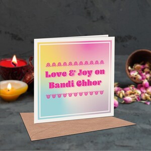 Love & Joy on Bandi Chhor Card, Happy Bandi Chhor, Bandi Chhor Divas ...