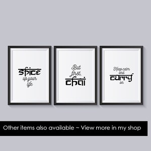 Chai Tea Print but First Chai, Wall Art Print, Home Decor, Indian ...